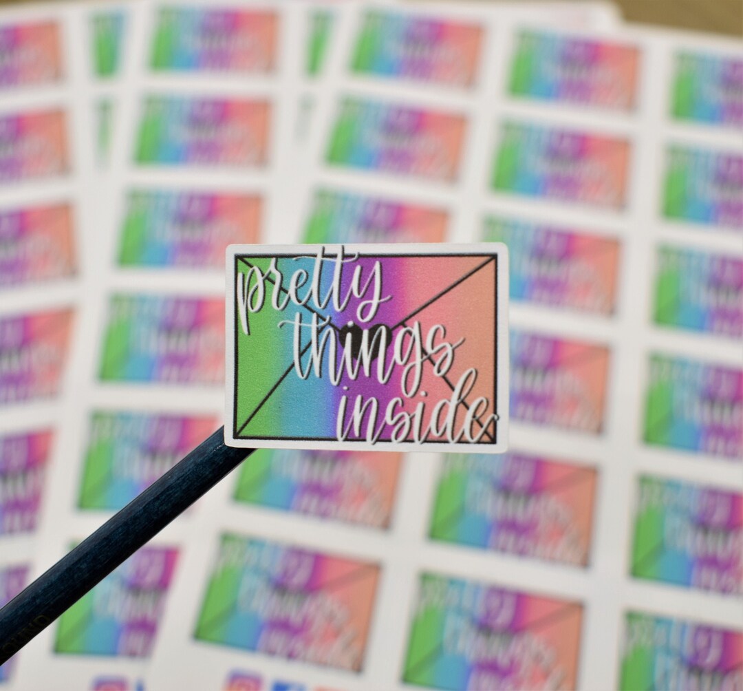 Envelope Pretty Things Inside Sticker Sheet, Etsy Sticker, Thank You ...