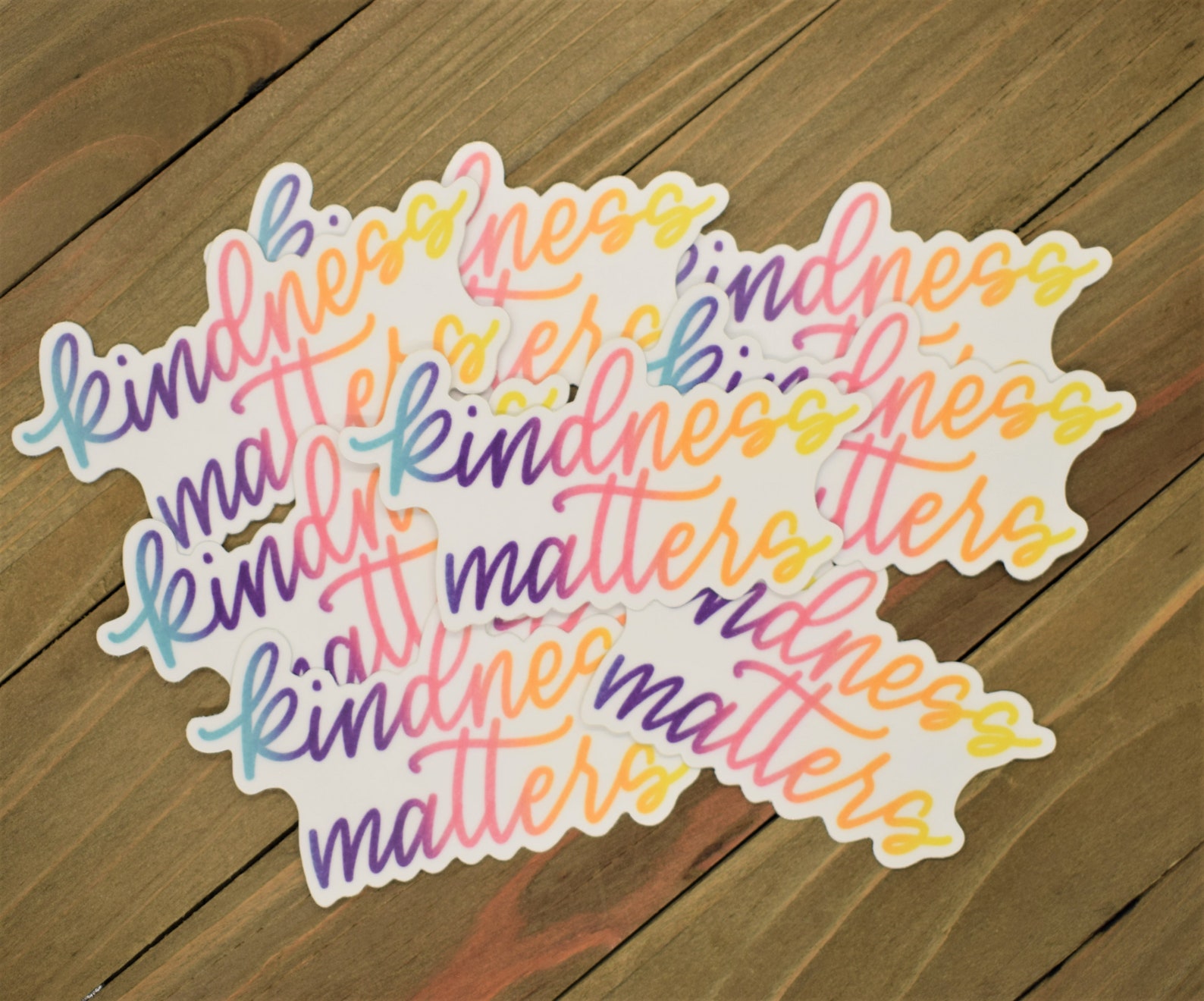 Kindness Matters Watercolor Sticker Waterproof Handmade - Etsy