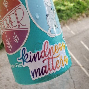 Kindness Matters Watercolor Sticker, Waterproof, Handmade, Water Bottle ...
