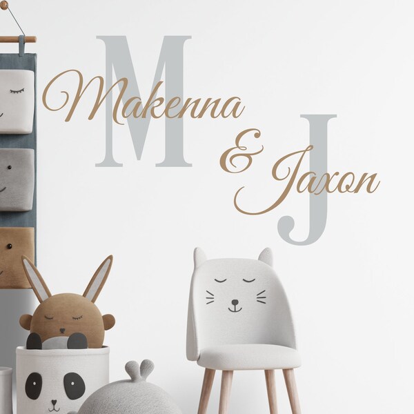 Monogram Wall Decal - Etsy