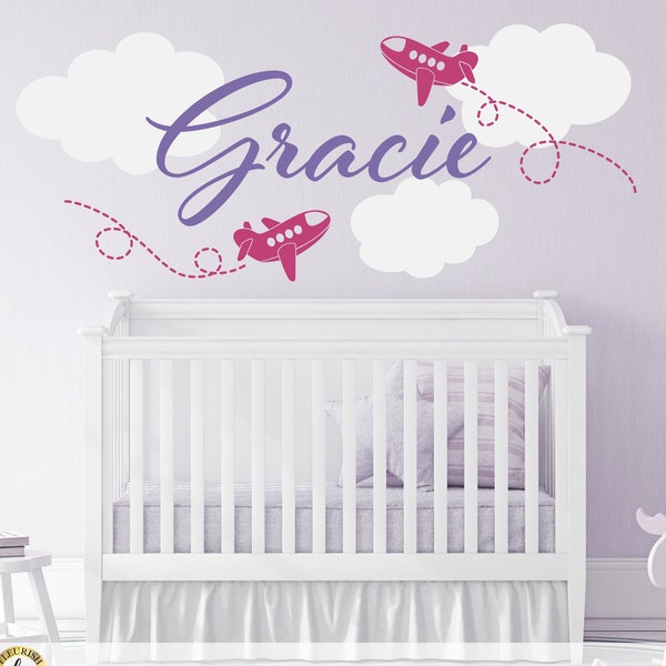 Airplane Name Decal - Etsy