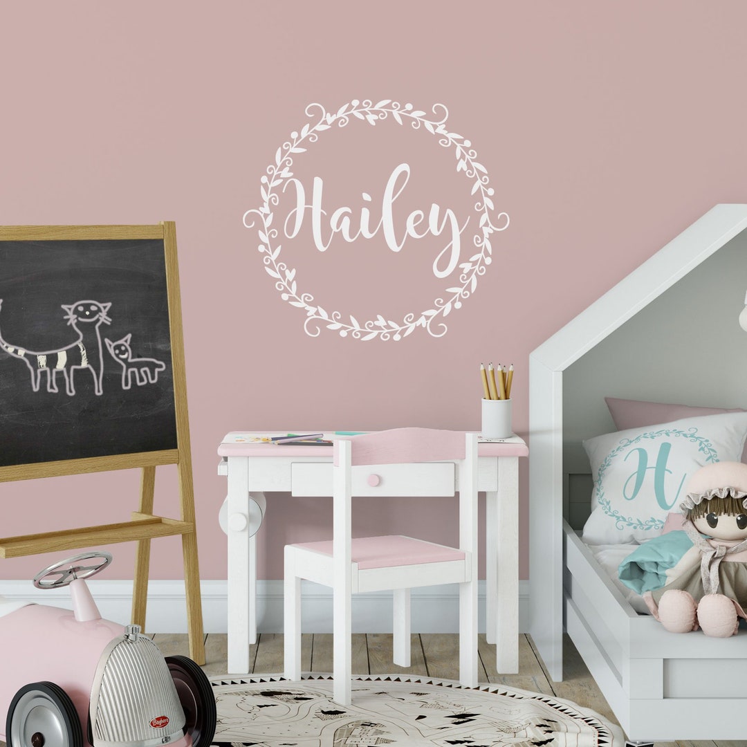 Name Wall Decal Kids Room Wall Decal Personalized Girls Wall Decal ...