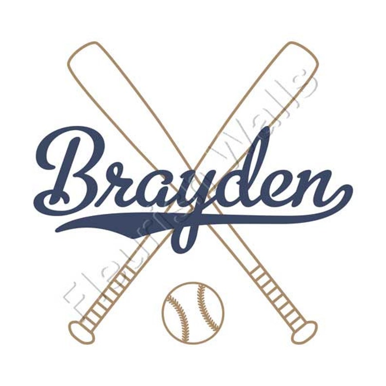 Baseball Name Wall Decal Sports Wall Decal Nursery Wall | Etsy