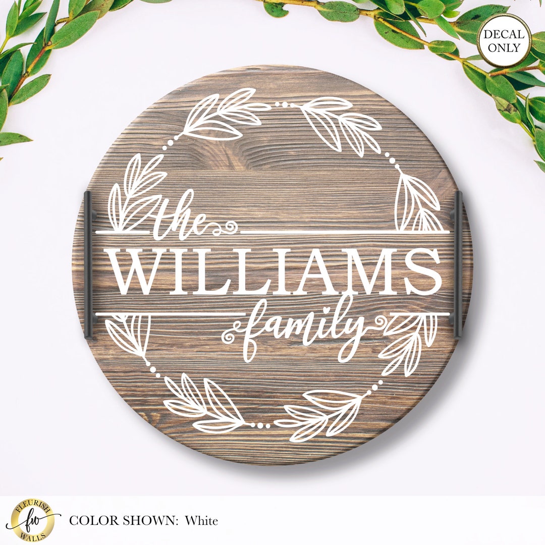Serving Tray or Noodle Board Decal Personalized Name Decal With ...