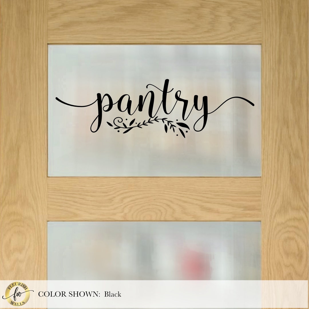 Pantry Vinyl Decal Pantry Door Decal Glass Door Decal Farmhouse Decor