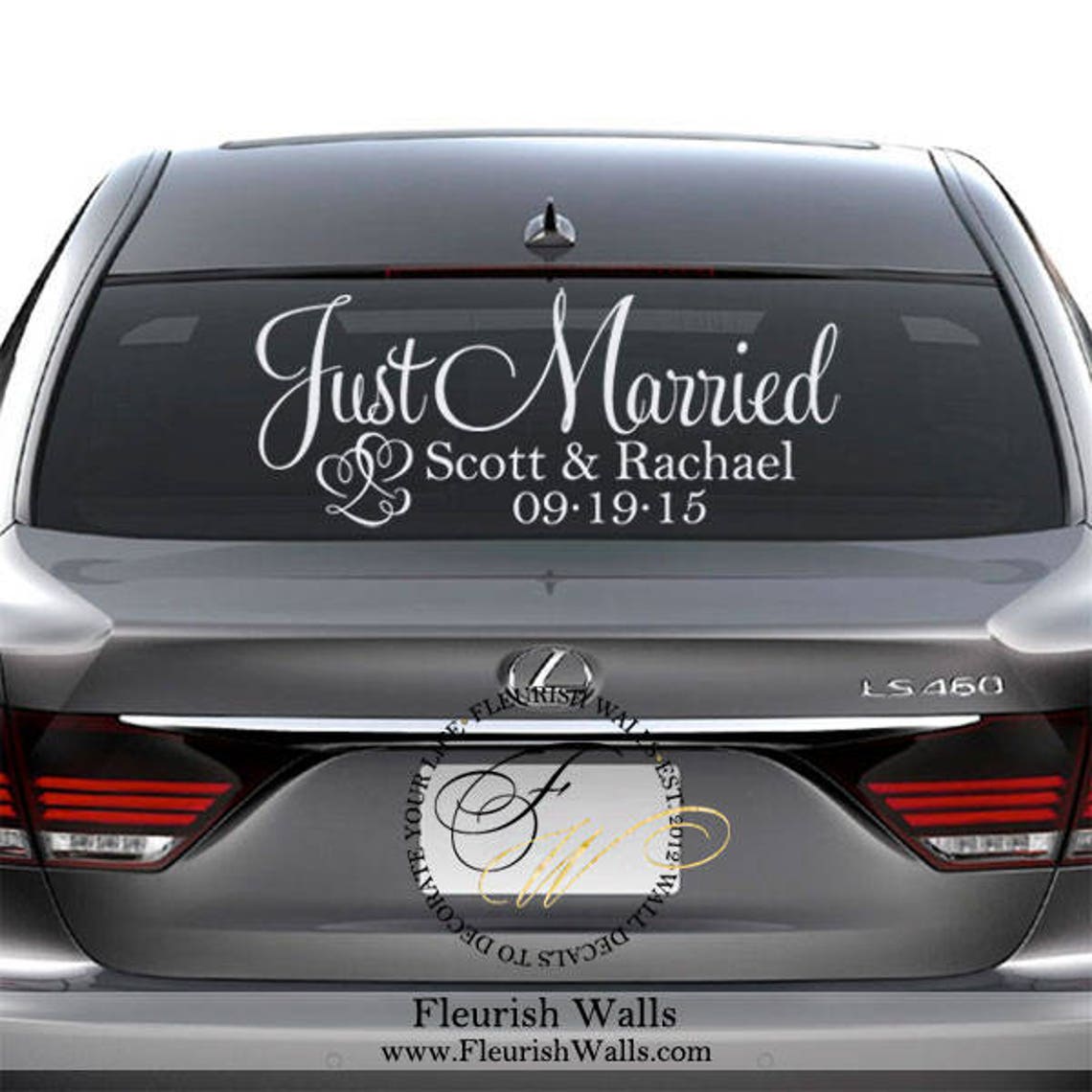 Just Married Car Sign Personalized Wedding Sign Wedding - Etsy