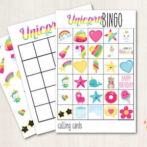 Unicorn Bingo Game Great for Parties or Classroom Games - Etsy