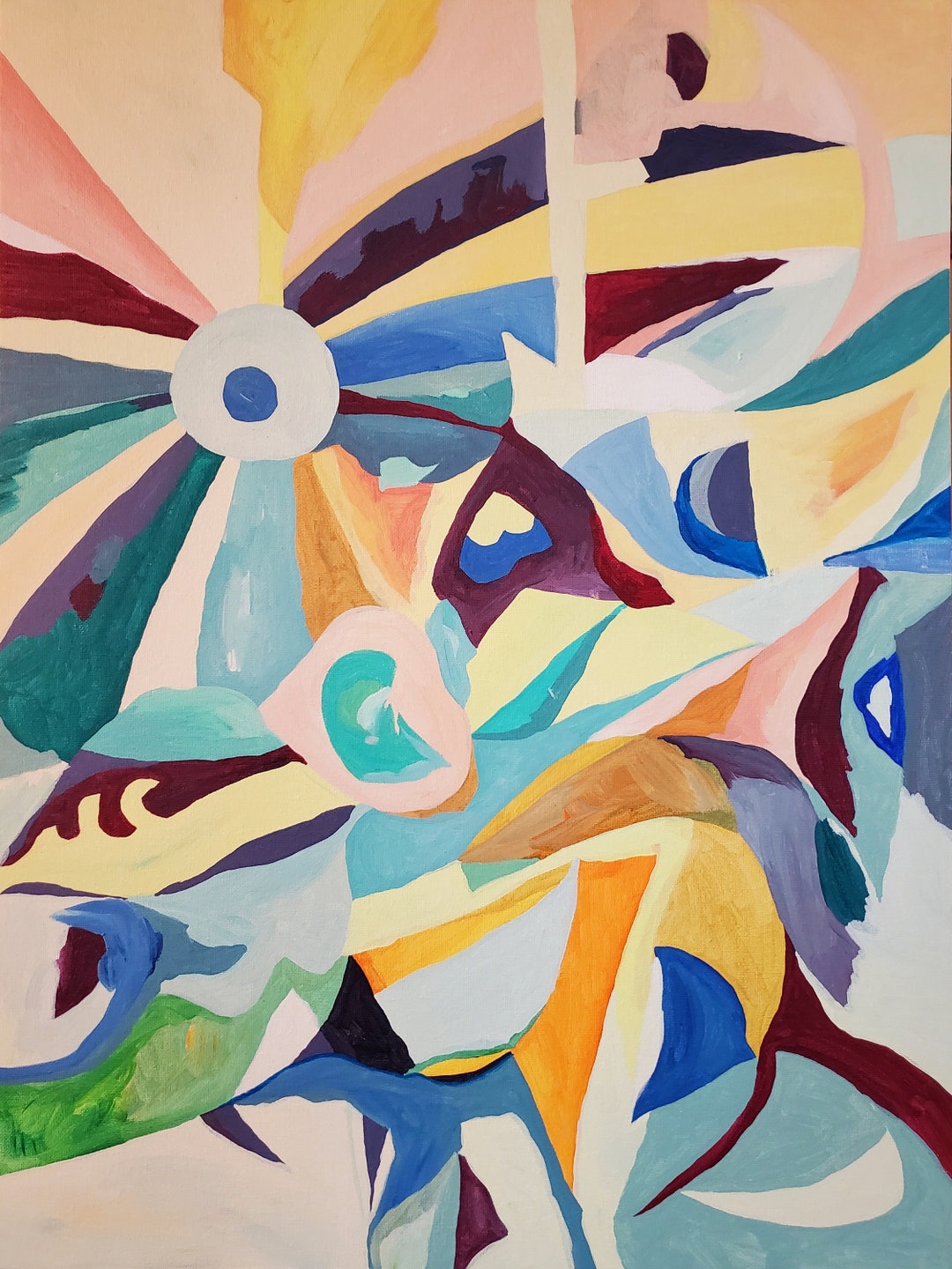 Wave Catcher: Original Acrylic Painting on Canvas Board, 24" X 18" - Etsy