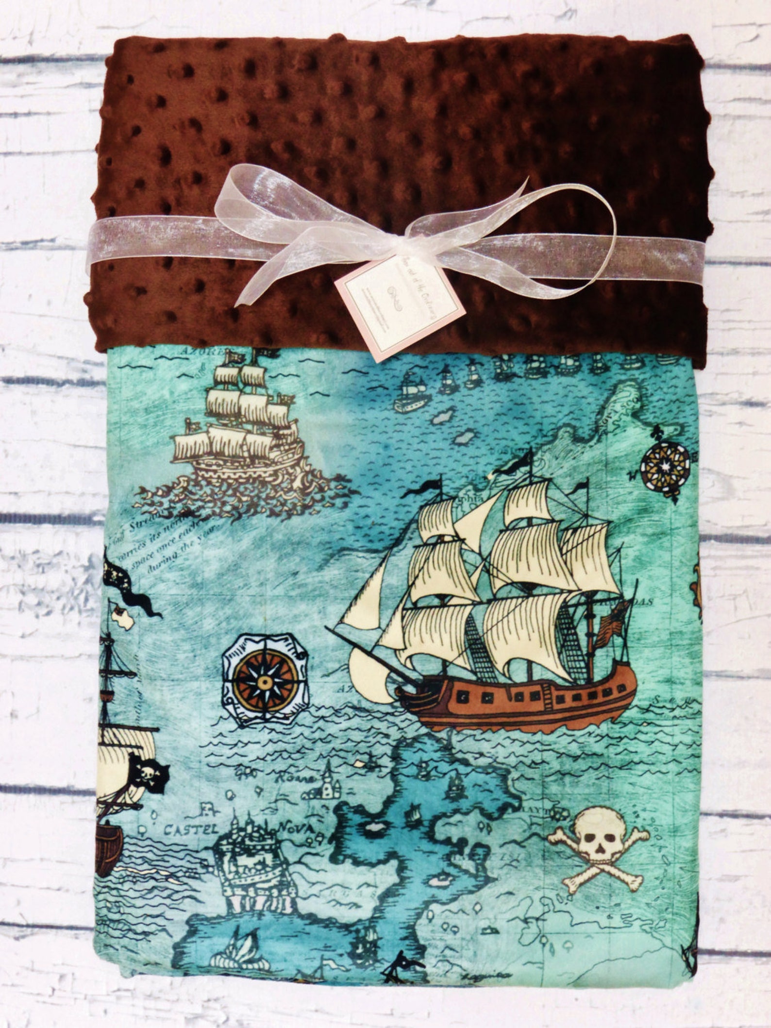 Pirate Baby Blanket, Pirate Minky Baby Blanket, Pirate Ship~map Baby ...
