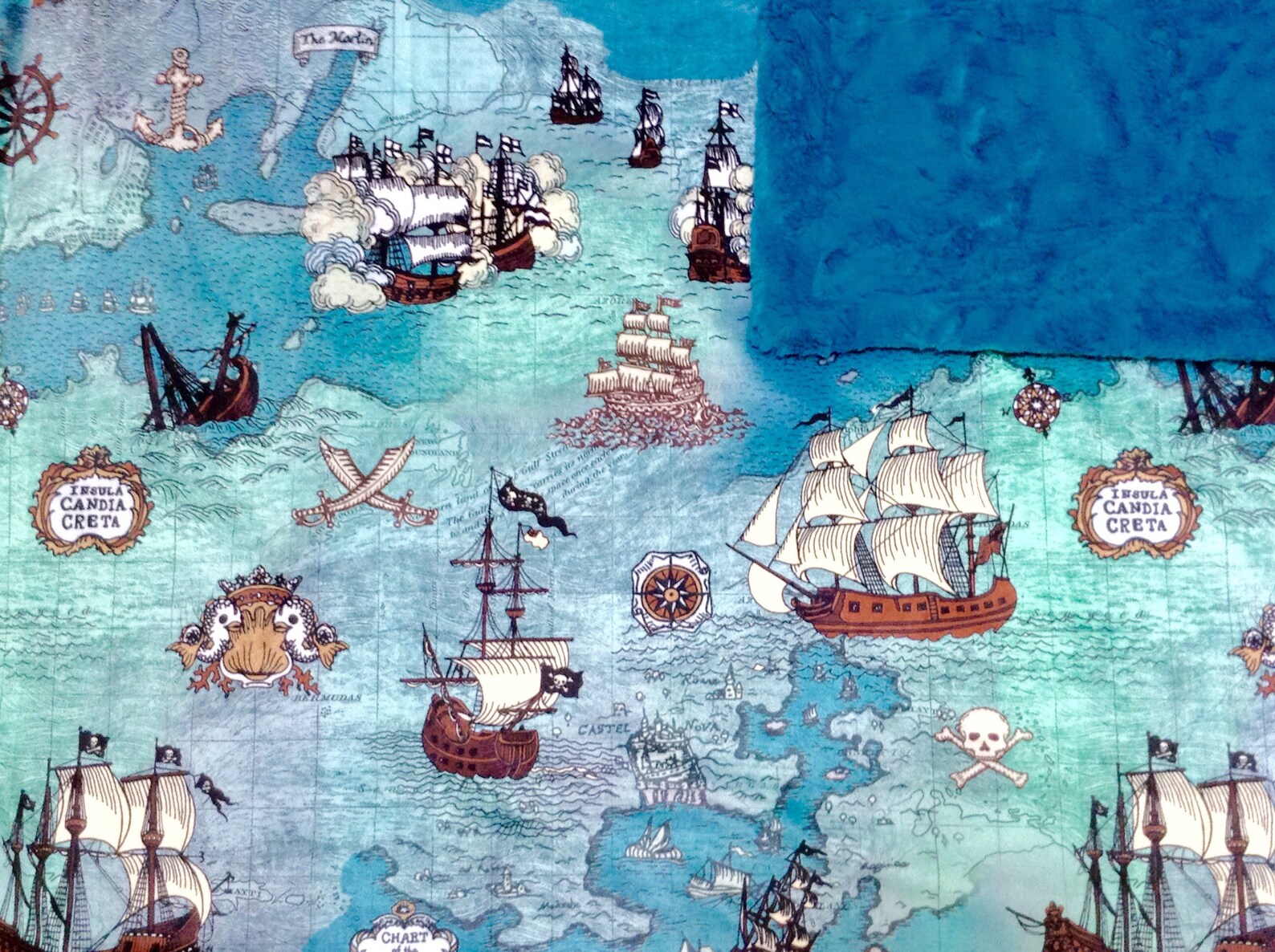 Pirate Baby Blanket, Pirate Minky Baby Blanket, Pirate Ship~map Baby ...