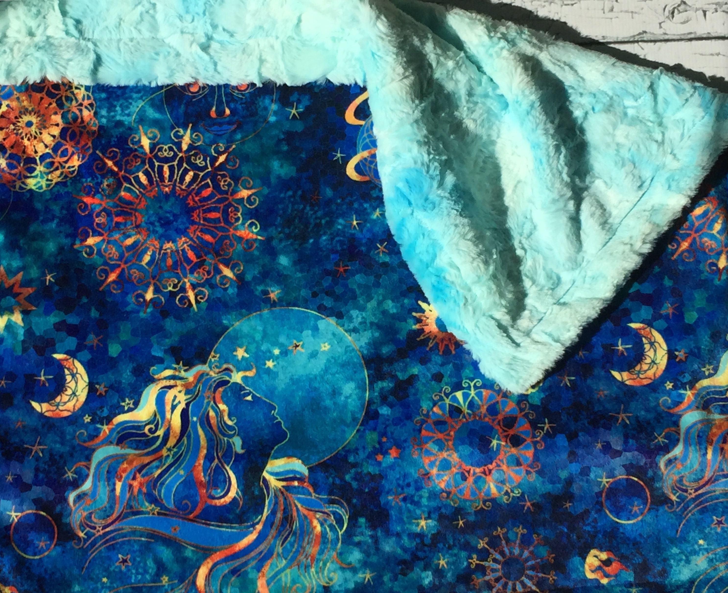 Celestial Baby Blanket, Minky Baby Blanket, Personalized Blanket ...