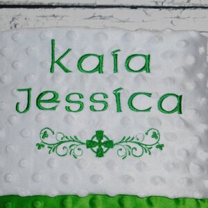 Irish Baby Blanket, Irish Baptism Blanket, Minky Baby Blanket ...