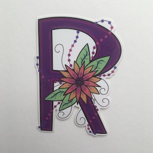 Letter R, WATERPROOF Vinyl Sticker, Water Bottle Sticker, Car Sticker ...