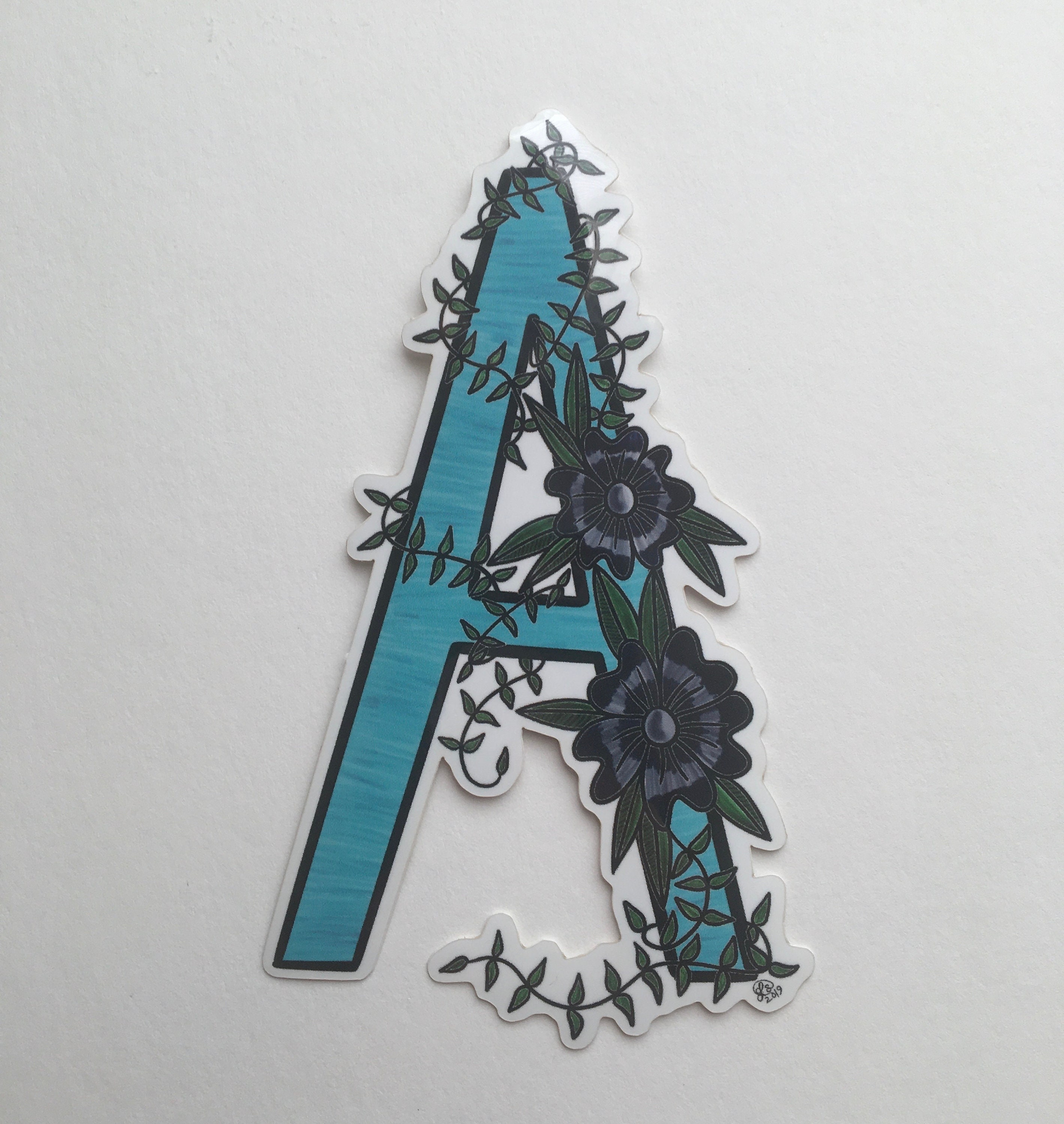Letter A WATERPROOF Vinyl Sticker Water Bottle Sticker Car - Etsy Australia