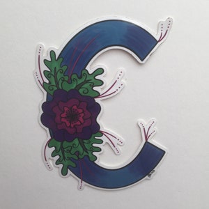 Letter C, WATERPROOF Vinyl Sticker, Water Bottle Sticker, Car Sticker ...