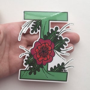 Letter I, WATERPROOF Vinyl Sticker, Water Bottle Sticker, Car Sticker ...