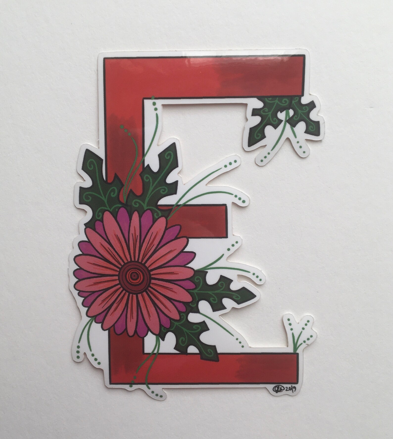 Letter E WATERPROOF Vinyl Sticker Water Bottle Sticker Car - Etsy