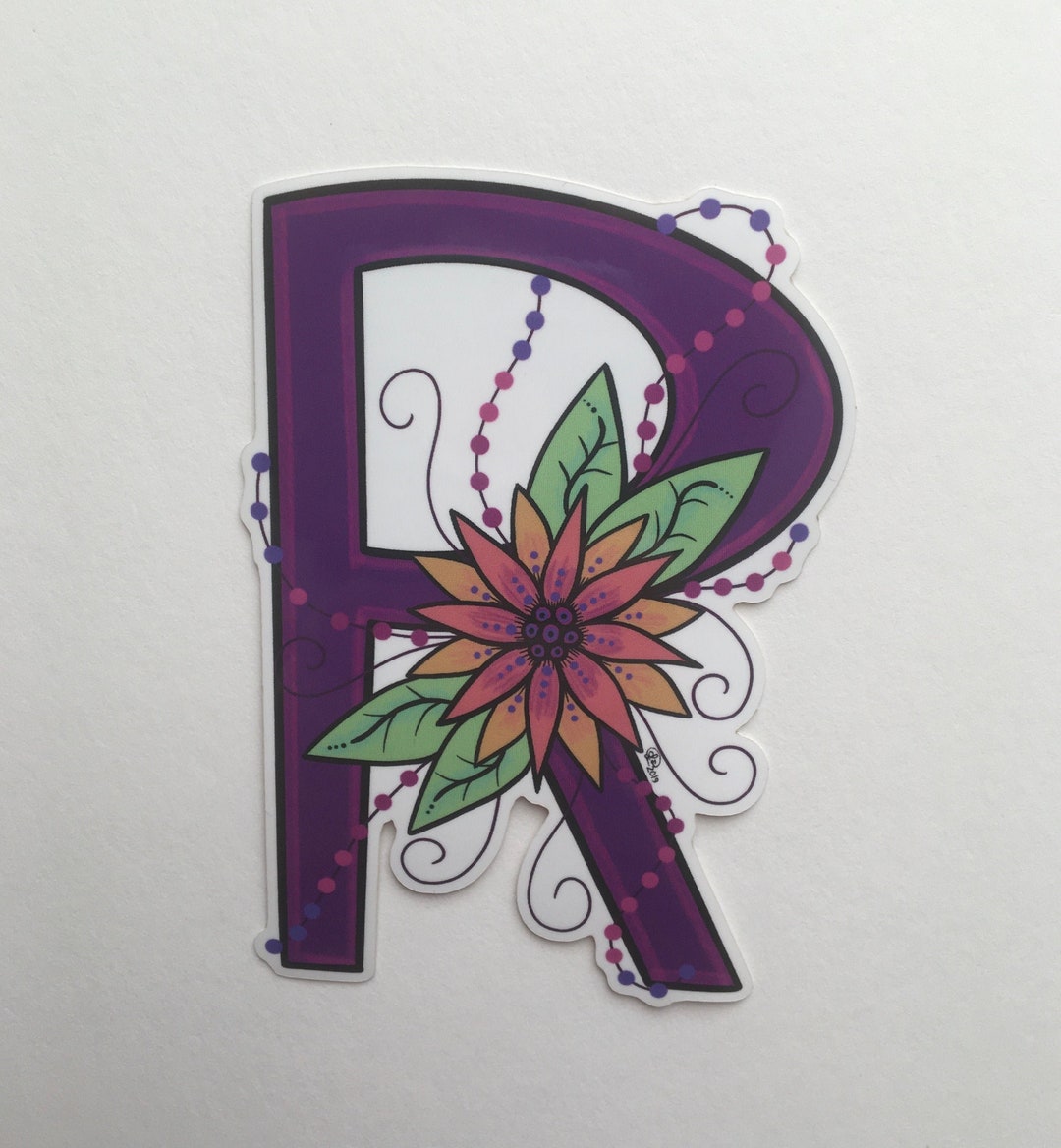 Letter R, WATERPROOF Vinyl Sticker, Water Bottle Sticker, Car Sticker ...