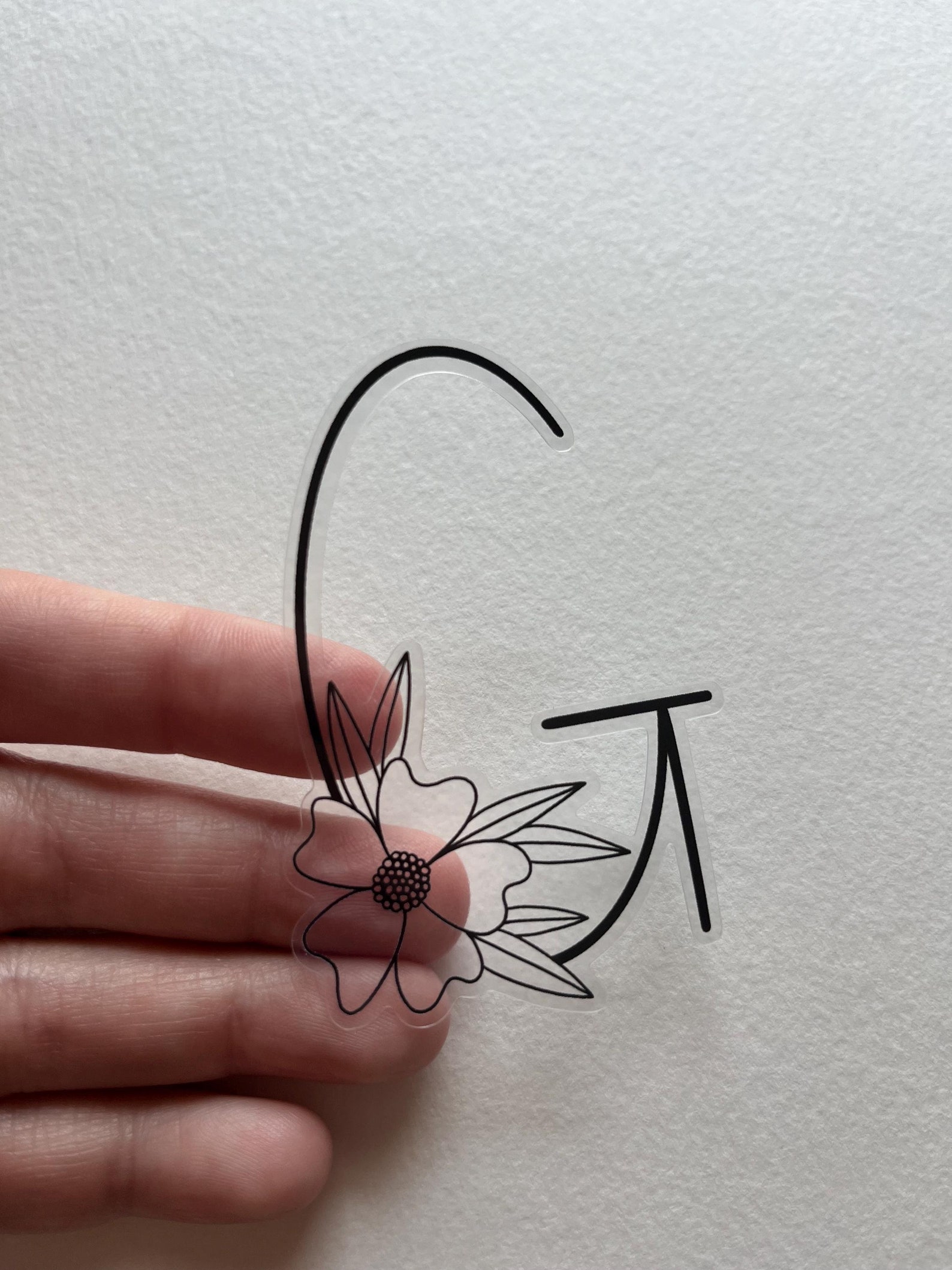 Letter G Sticker | Clear Waterproof Sticker | Monogram Letter G Sticker ...