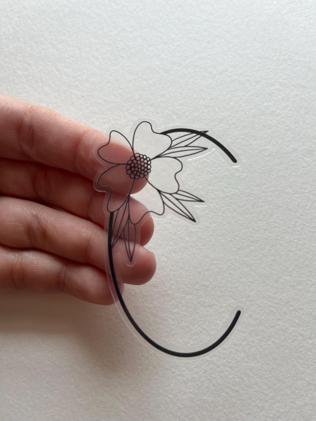 Letter C Sticker | Clear Waterproof Sticker | Monogram Letter C Sticker ...