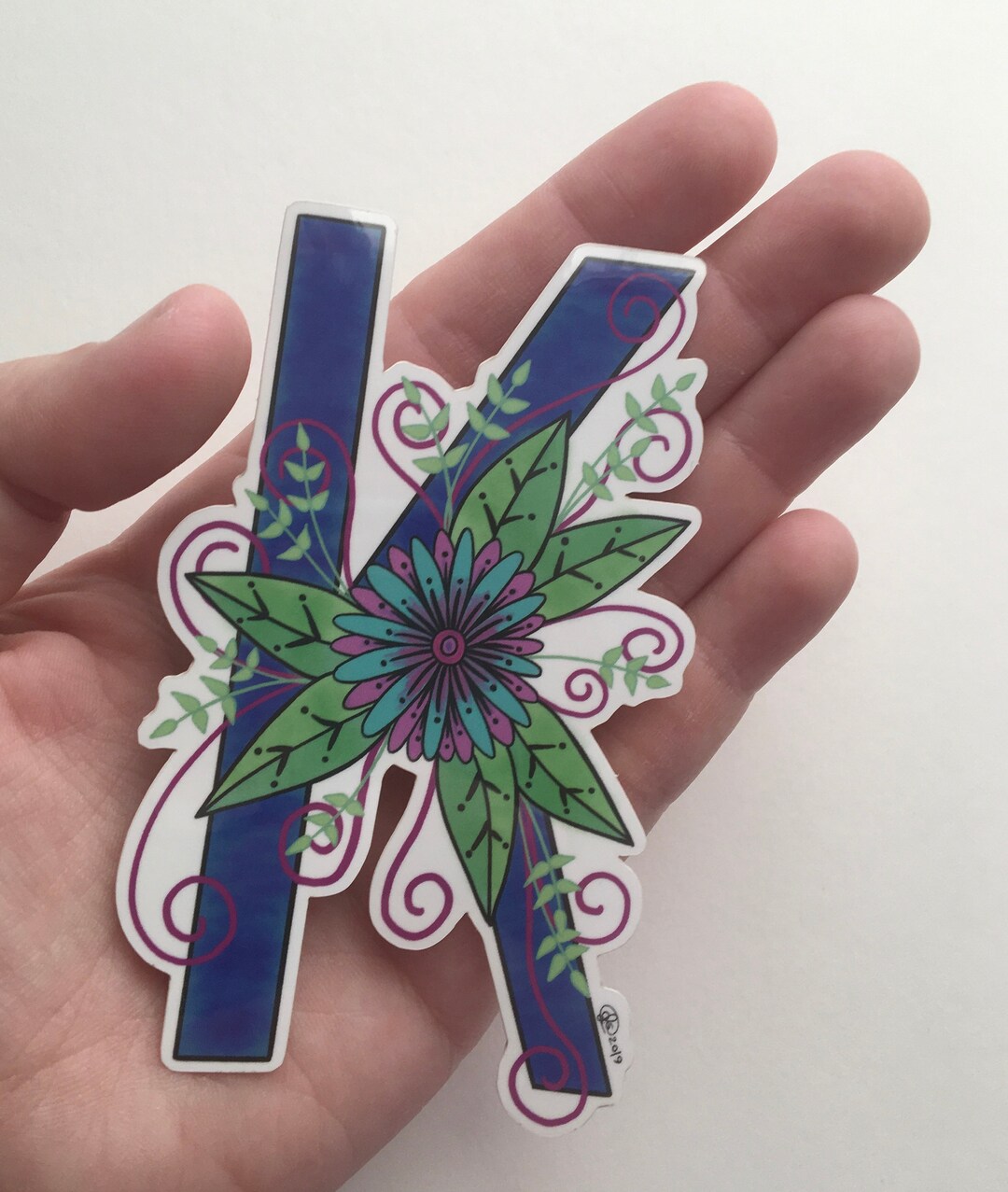 Letter K, WATERPROOF Vinyl Sticker, Water Bottle Sticker, Car Sticker ...
