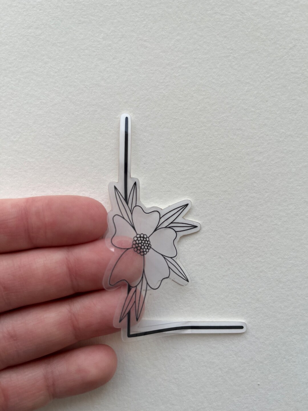 Letter L Sticker | Clear Waterproof Sticker | Monogram Letter L Sticker ...