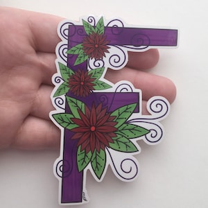 Letter F, WATERPROOF Vinyl Sticker, Water Bottle Sticker, Car Sticker ...