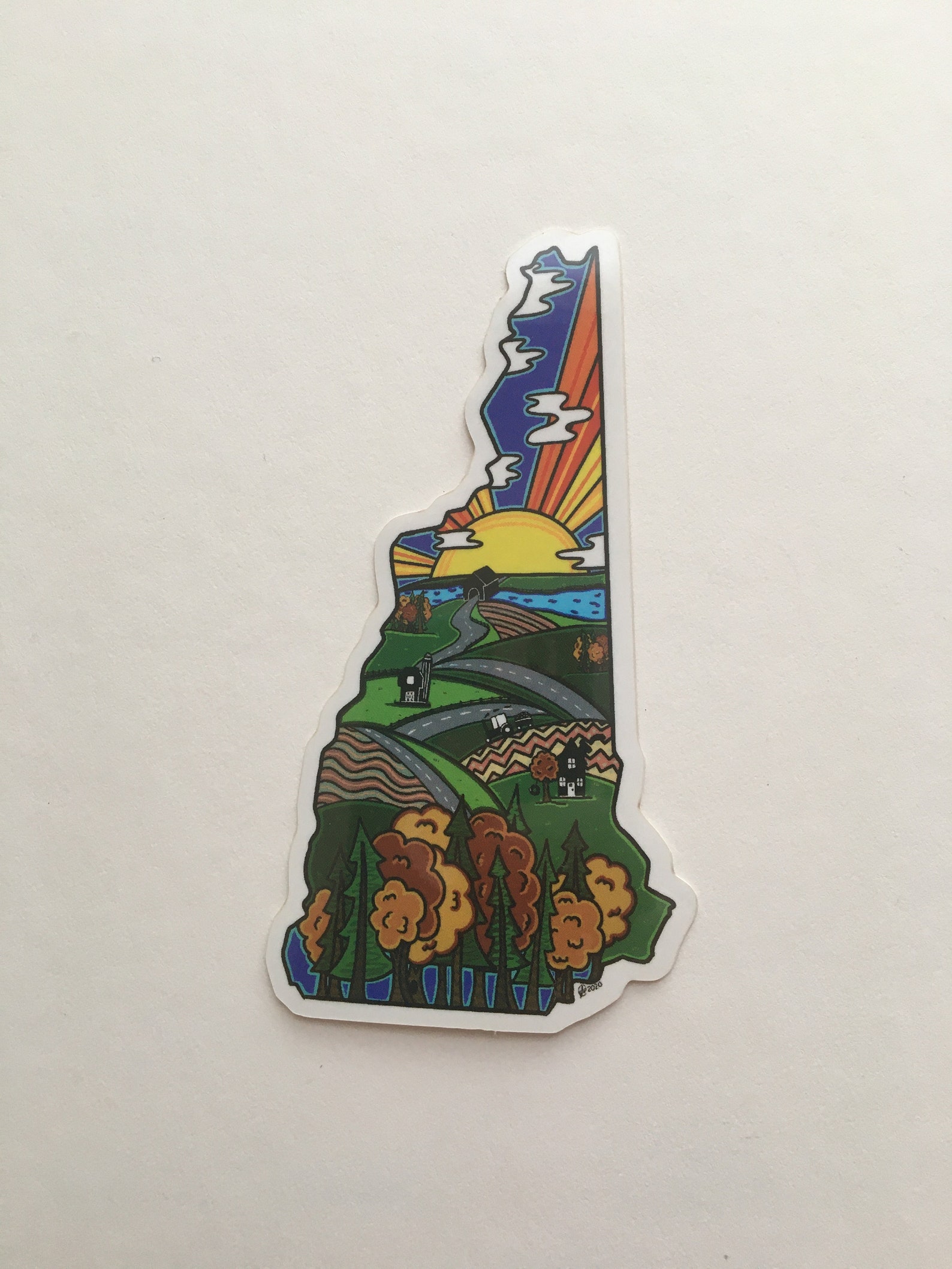New Hampshire farm sticker WATERPROOF vinyl sticker water | Etsy