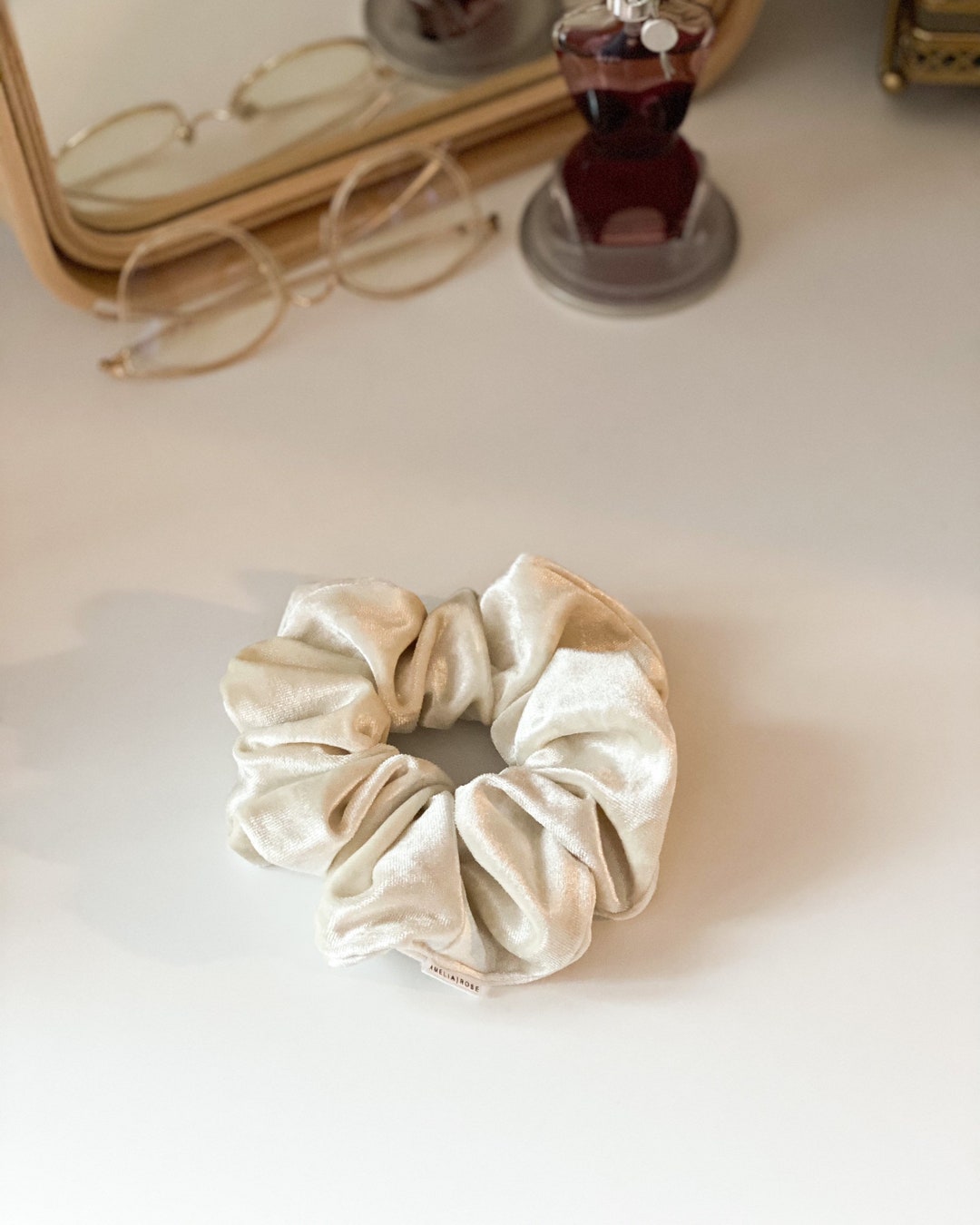Vanilla Velvet Scrunchie, Ponytail Holder - Etsy