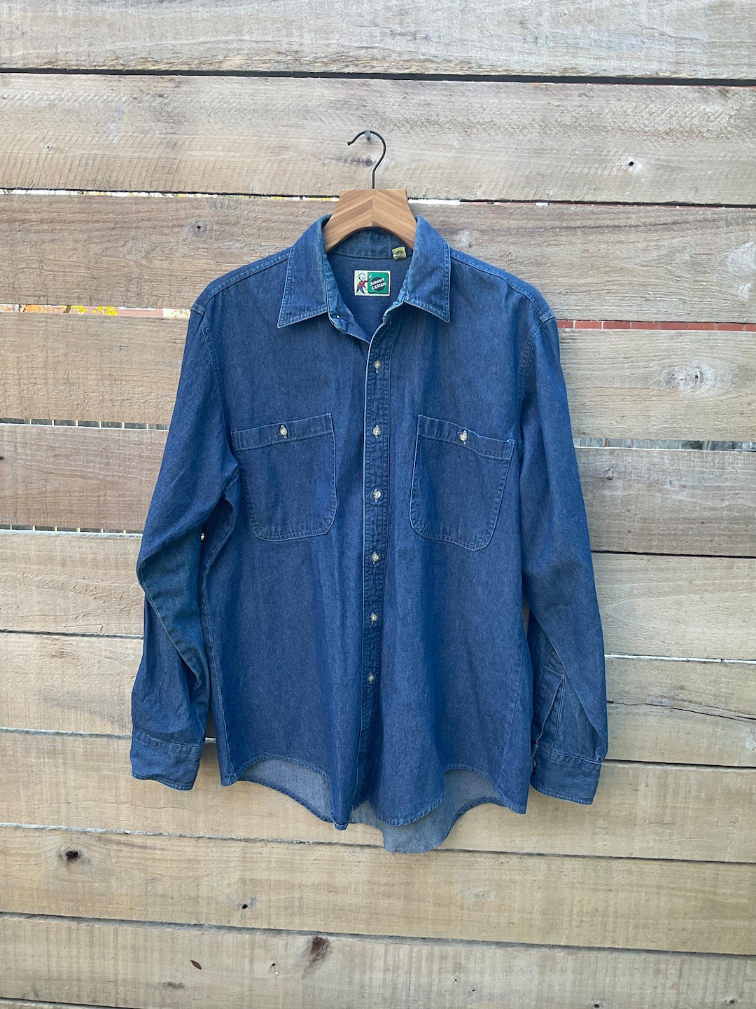 Denim Button Shirt - Etsy