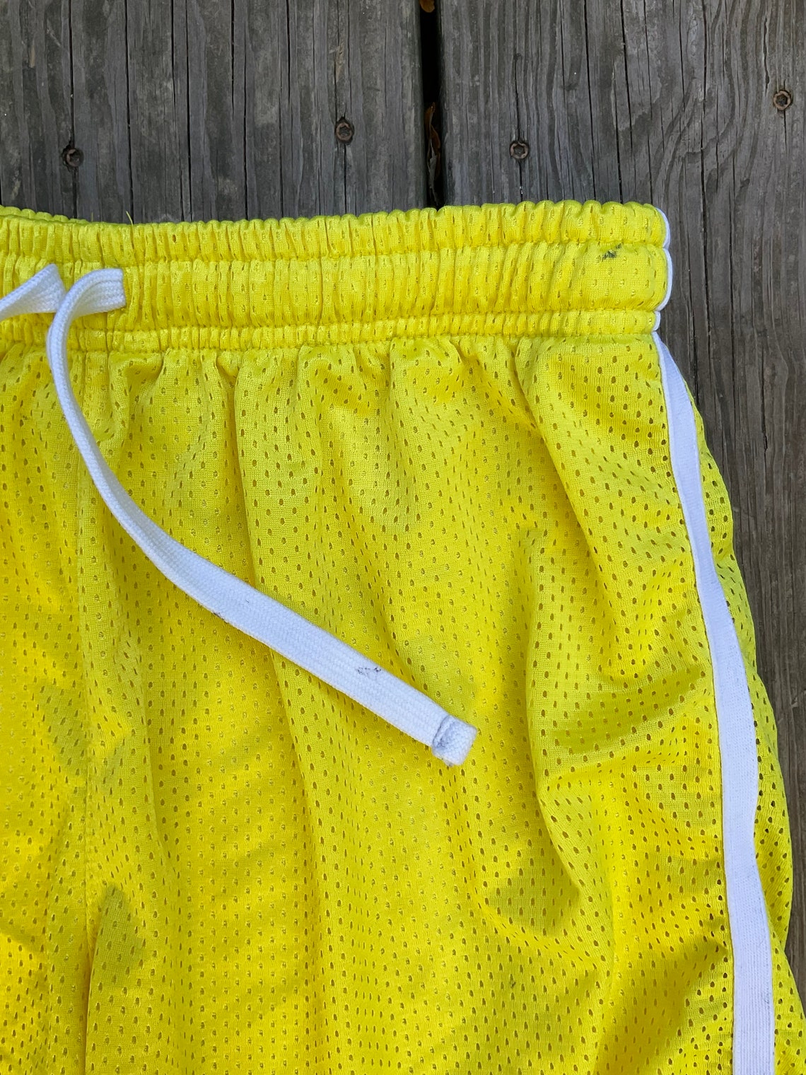 Yellow Mesh Athletic Shorts - Etsy