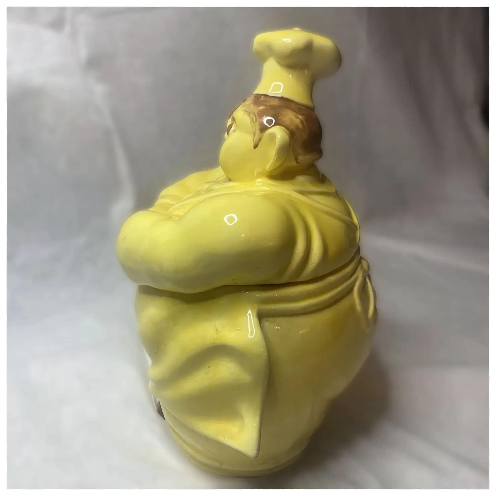 1940s Red Wing Chef Pierre Cookie Jar USA Yellow, Vintage and Super ...