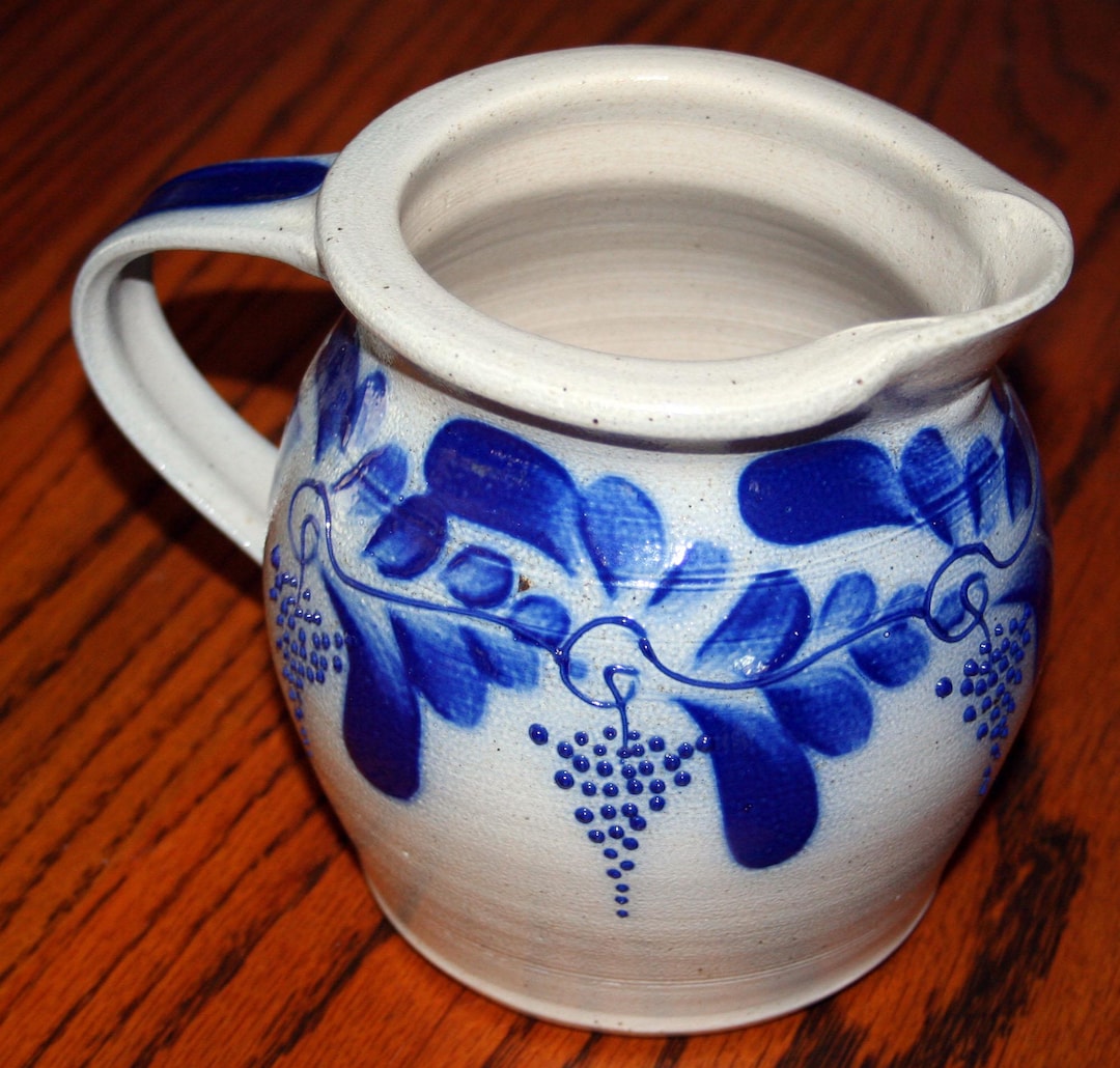 1996 Gorgeous Salt-glazed David Eldreth Pottery Pitcher-lancaster ...