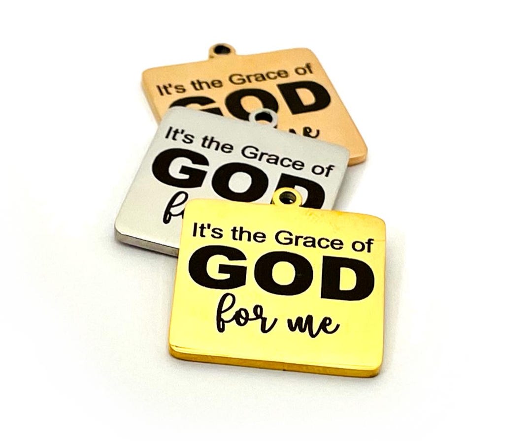 Grace of God Charm, Stainless Steel Charms | Jewelry Tags | Word Charms ...