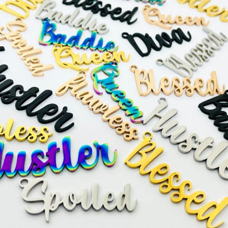 Word Charms - Etsy