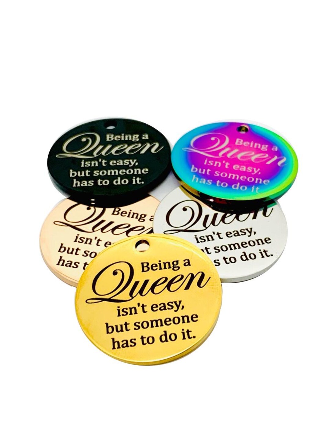Being a Queen Charm | Stainless Steel Charms | Jewelry Tags | Charms ...