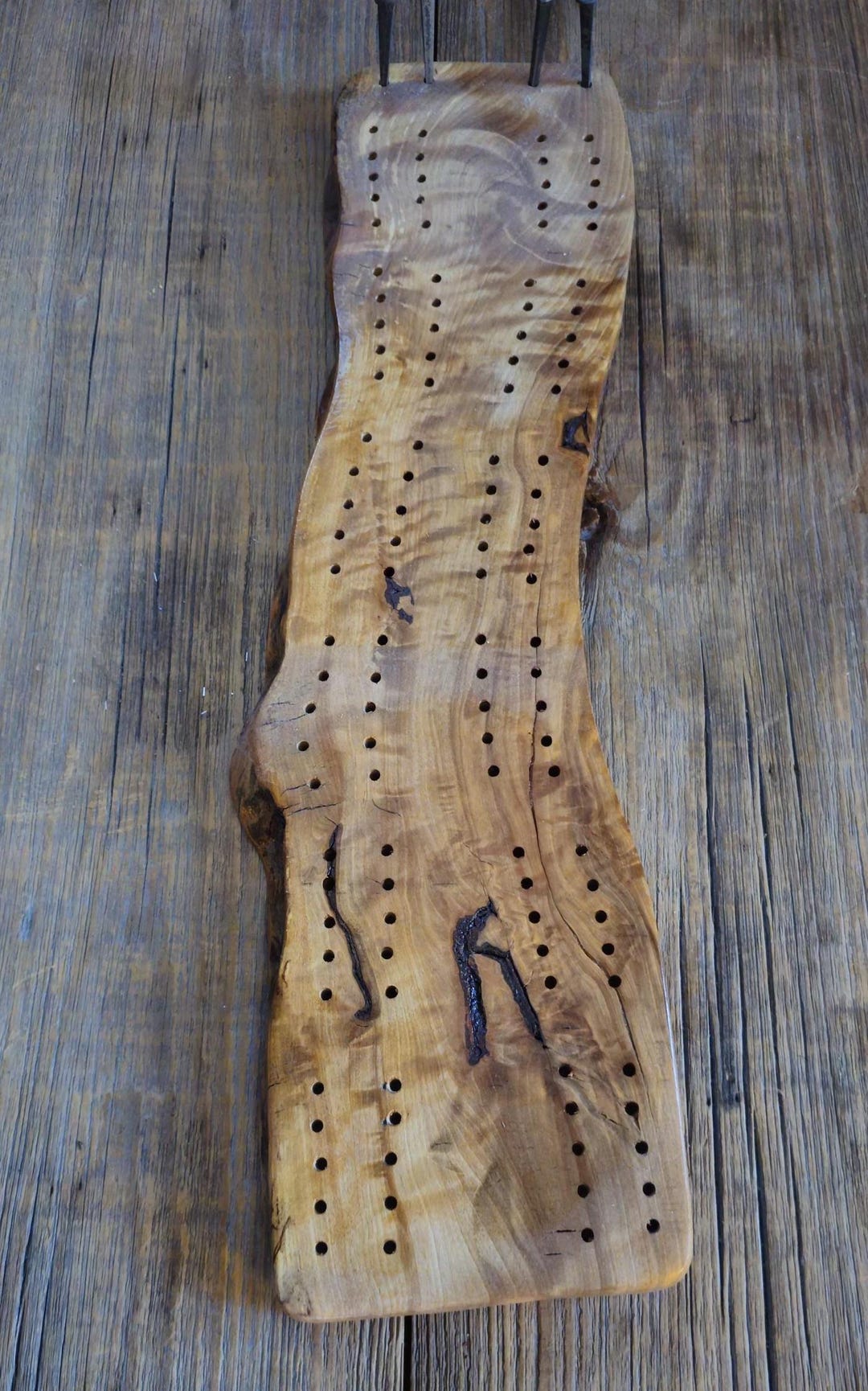 Rustic One-of-a-kind Cribbage Board. Hand Made Using Sustainably ...