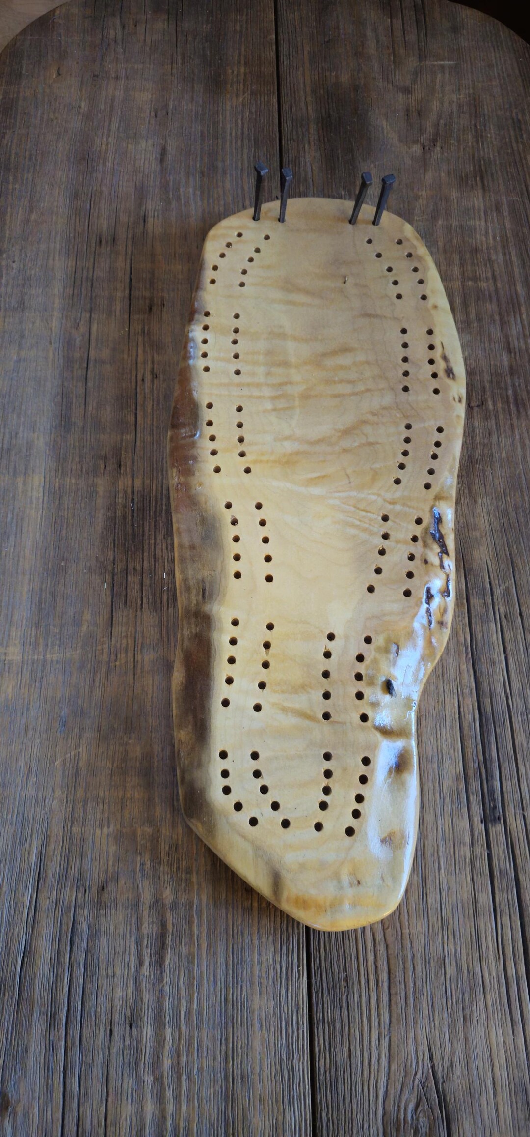 Rustic One-of-a-kind Cribbage Board. Hand Made Using Sustainably ...