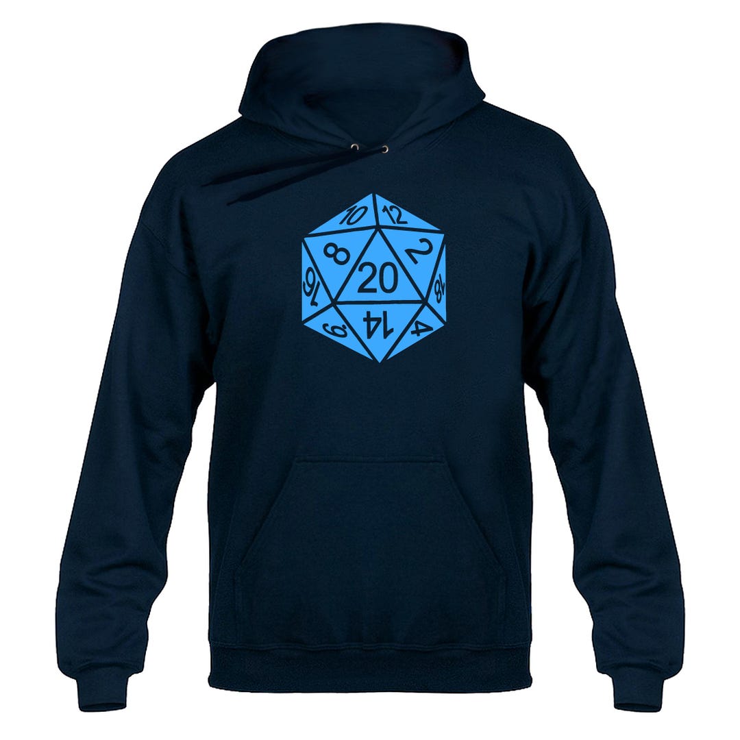 RPG Dice Hoody Hoodie Hooded Sweater Navy Blue - Etsy
