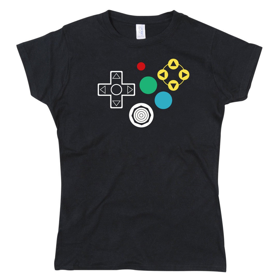 Ladies N64 Controller Joypad Buttons Tshirt - Etsy