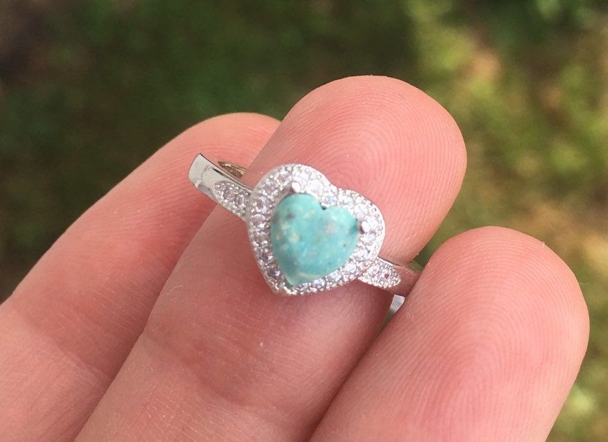 Heart Gem Pet Ash Ring CZ Sterling Ring Pet Ashespet | Etsy