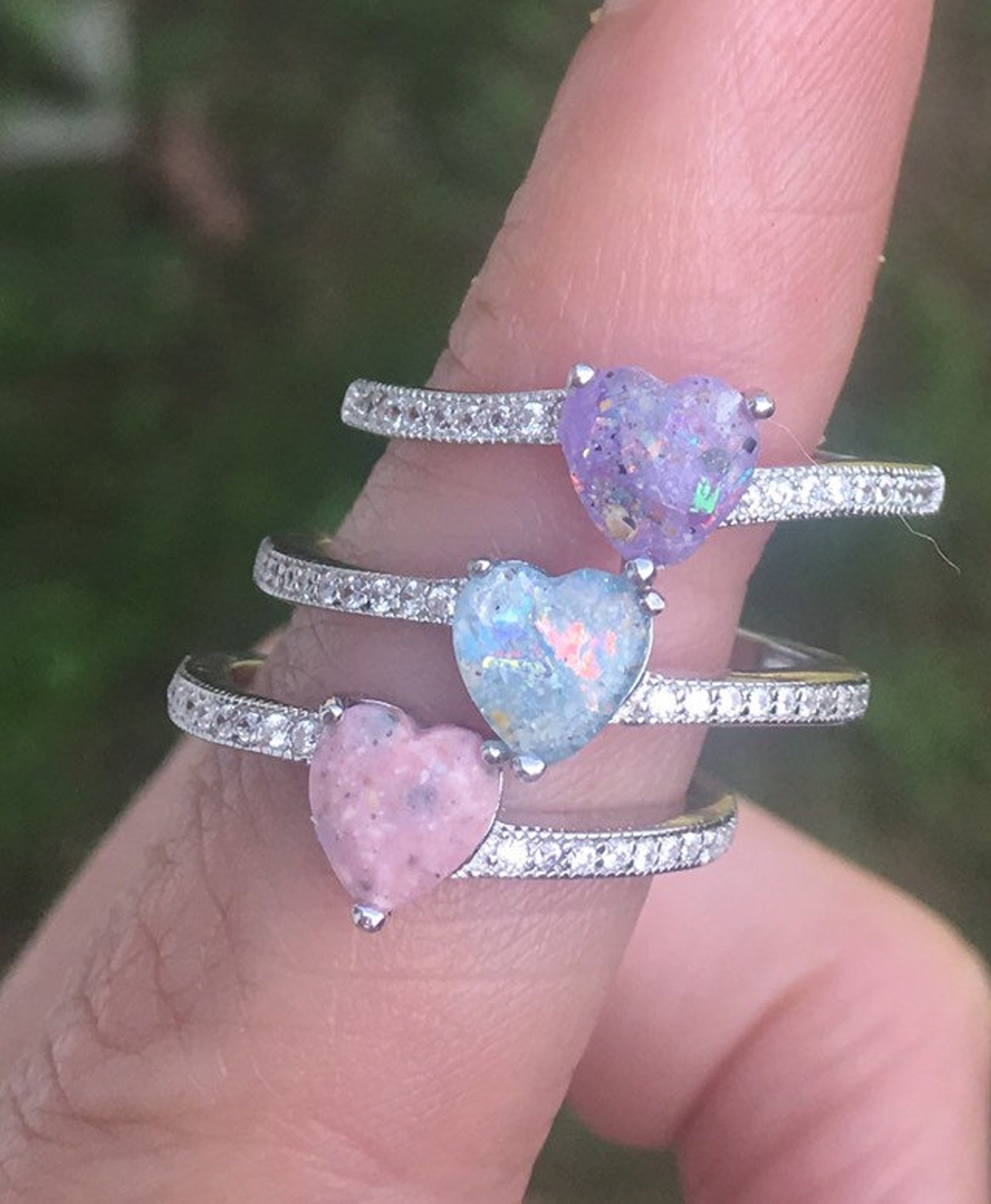 Cremation Ring Pet Ash Ring Sterling Crystal Ring Pet Ashes - Etsy