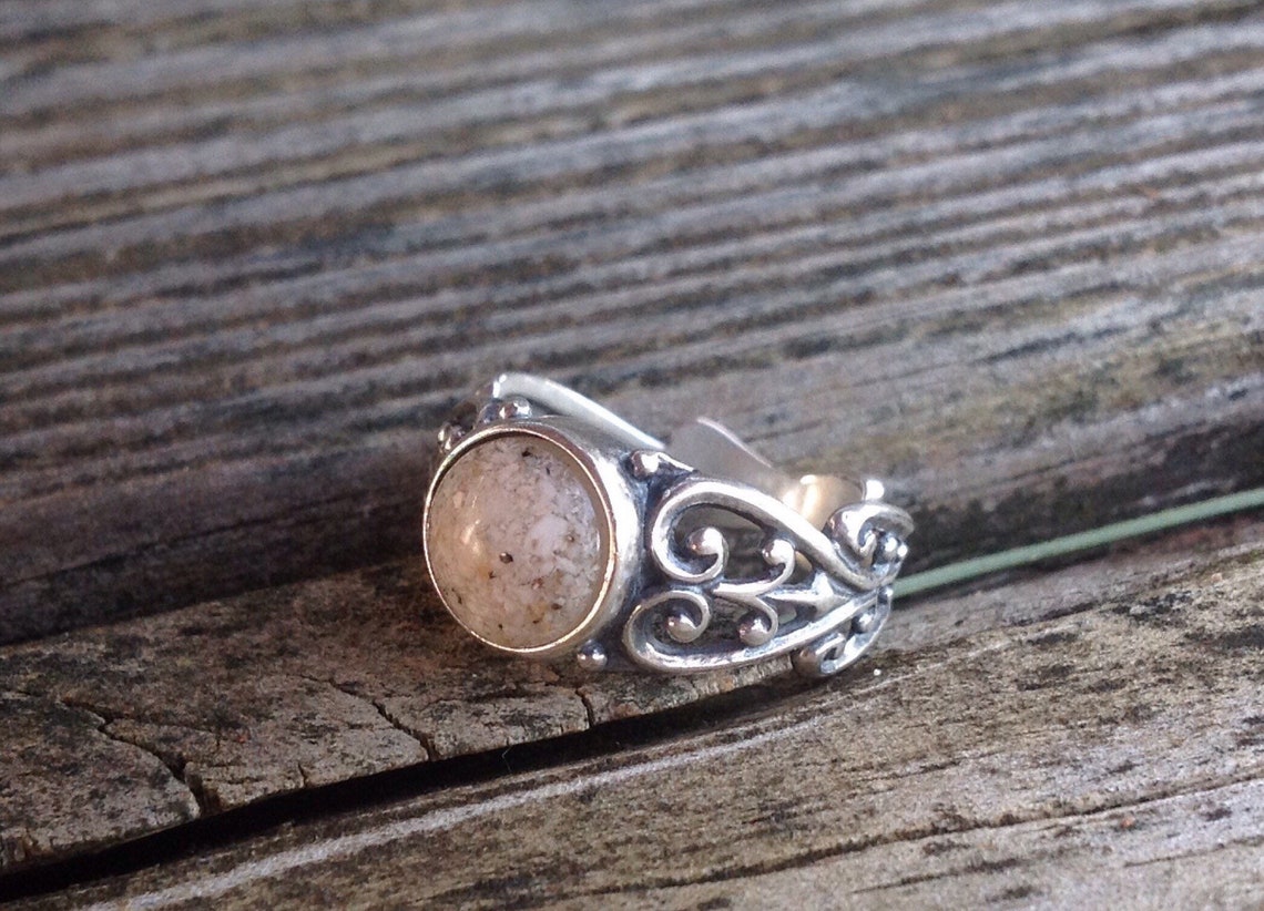 Pet Ash Ring Pet Memorial Jewelry Sterling Silver Pet Hair | Etsy