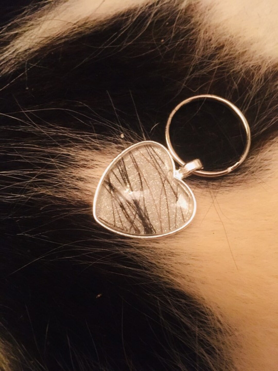 Horse Hair Key Chain, Horse Hair Keepsake, Heart Key Chain, Round Key ...
