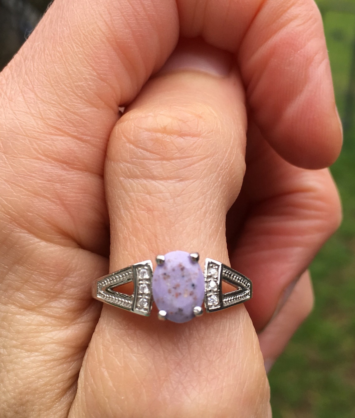 Pet Ash Ring Sterling Pet Ashes Split Band Cremation - Etsy