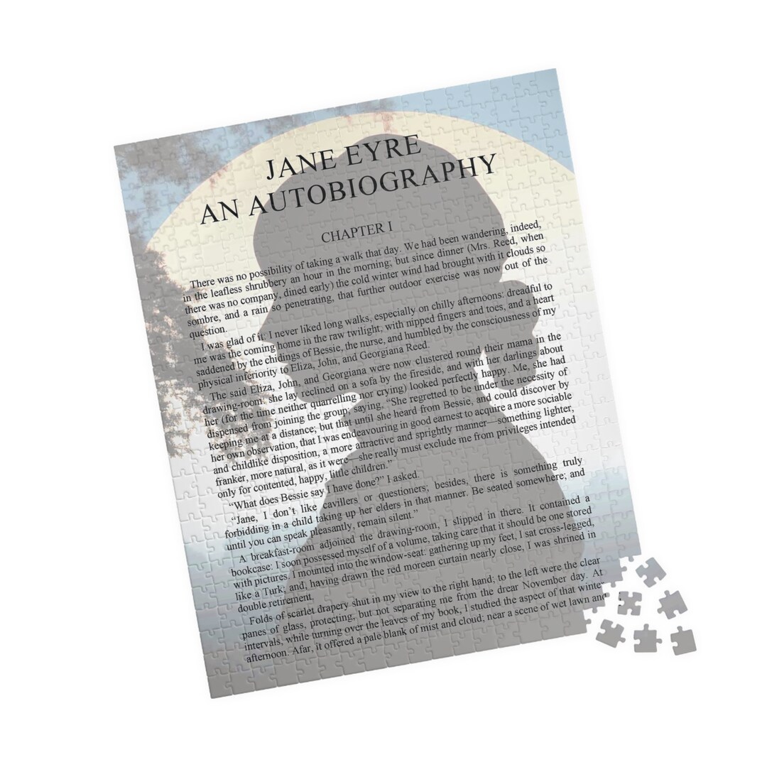 Jane Eyre - First Page Silhouette - Puzzle (110, 252, 520 - Piece) - Etsy