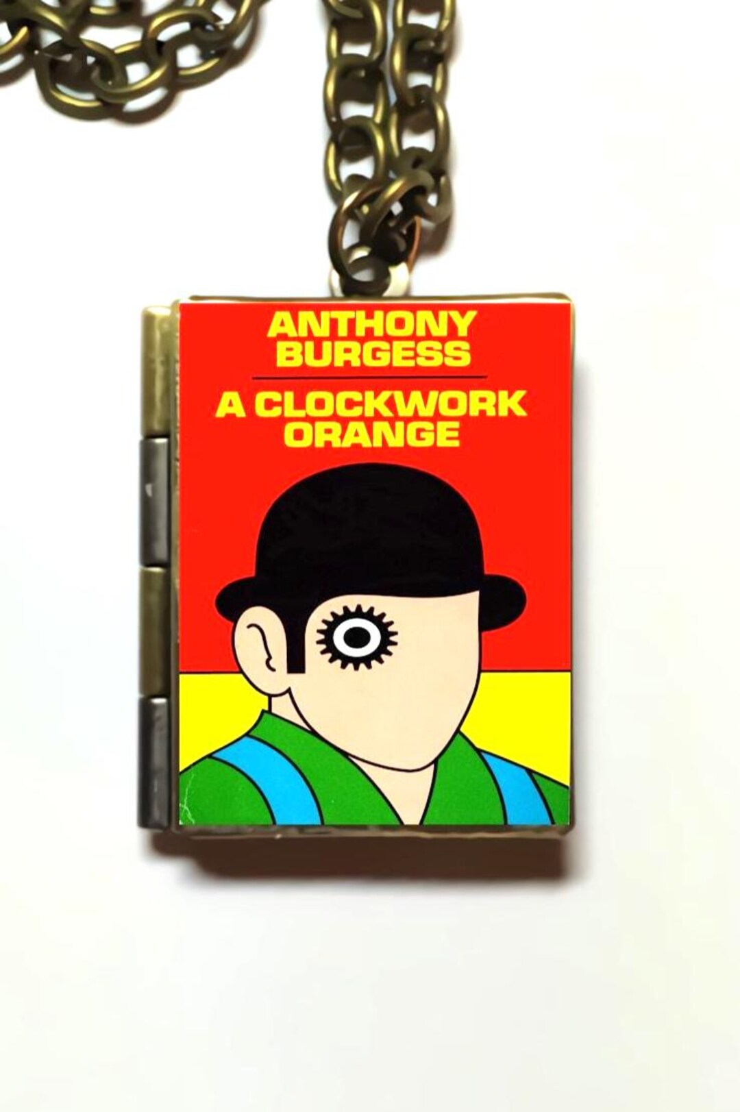 A Clockwork Orange Book Cover Locket Necklace – Unique Literary Jewelry ...