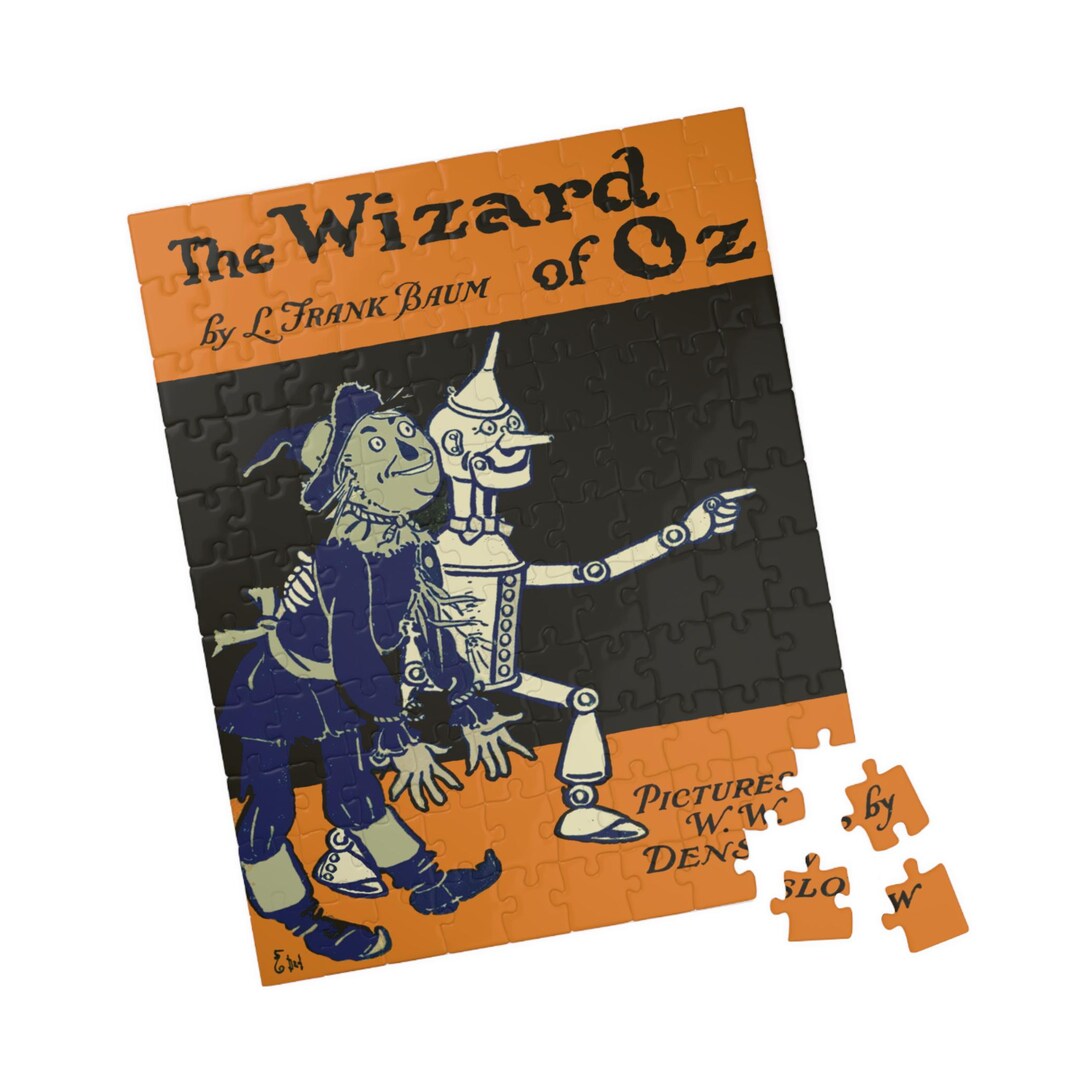 Scarecrow & Tinman Book Cover Jigsaw Puzzle - Etsy
