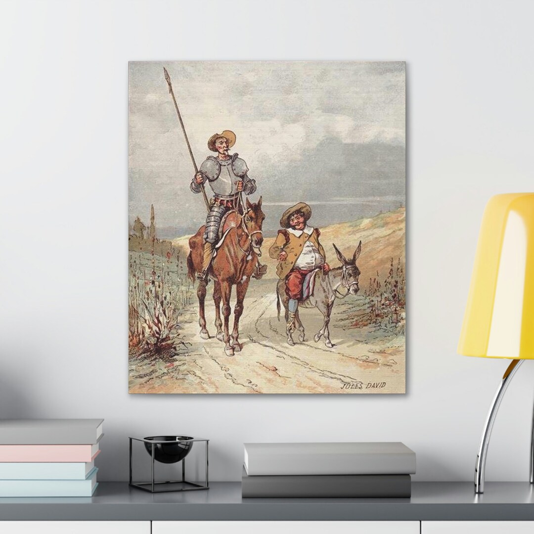 Don Quixote and Sancho Panza - by Jules David - Canvas Gallery Wraps - Etsy