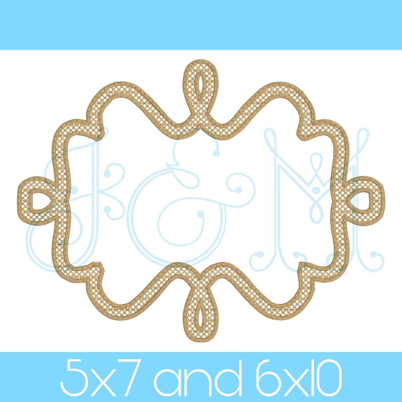 Classic Ornate Motif Fill Loop Monogram Frame Border Classic - Etsy